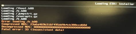 Esxi Installer Fatal Error 33 Oikos
