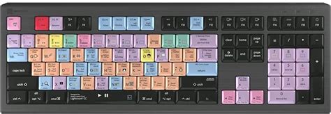 Logickeyboard Designed For Adobe Lightroom Cc Compatible With Macos Astra 2 Backlit Keyboard Lk