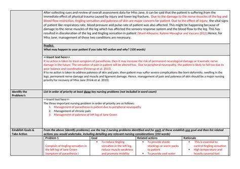 Nursing Assessment And Care Planning For Lower Leg Fracture Patient