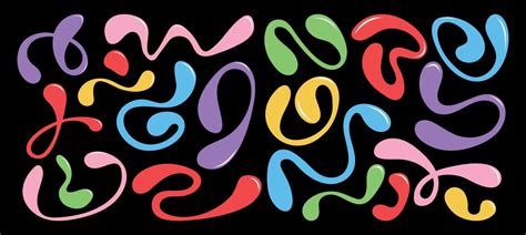 Fashion Liquid Drop Shapes In 2000 Style Design Of Graphic Shapes Symbols Lines Bubbles On Fashion Liquid Drop Shapes In 2000 Style Design Of Graphic Shapes Symbols Lines Bubbles On