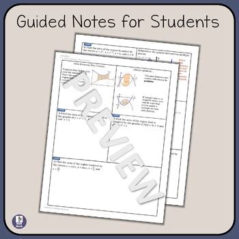 Calculus Applications Of Integration LESSONS And NOTES Unit Guided Notes