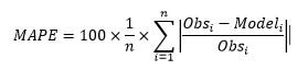 Mean Absolute Percentage Error Calculation