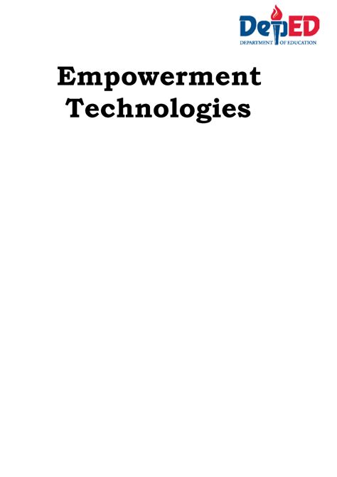 Tvl Empowerment Technologies Q4 M4 Empowerment Technologies Quarter 4