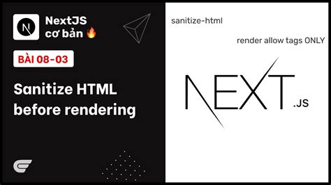 NextJS 08 03 Sanitize HTML YouTube