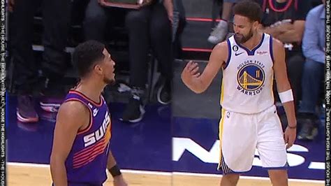 Devin Booker And Klay Thompson Getting Some Trash Talking Youtube