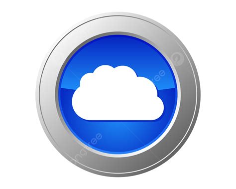 Cloud Computing Button Internet Design Glossy Cloud PNG Transparent Image And Clipart For