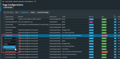 Deleting A Page Configurationcontext In Aurena Ifs Community
