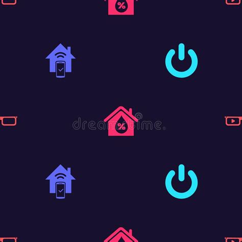 Set Power Button Smart Home Remote Control System House Humidity And