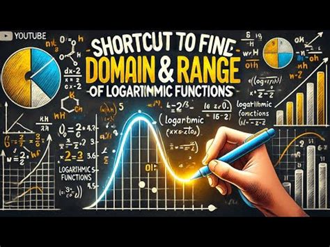 Shortcut tricks to find maximal domain and range of given logarithm function graph having ...