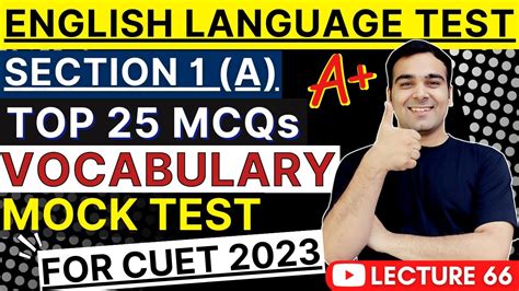 Cuet English Language Mock Test Top Most Expected Questions Youtube