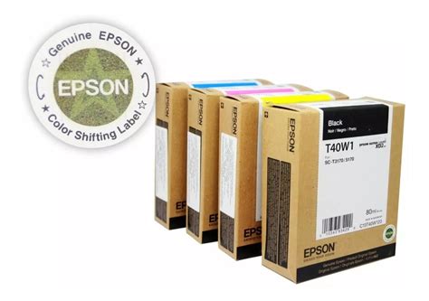 Kit Original Cartuchos De Tinta T40w Epson Plotter T3170 T5170