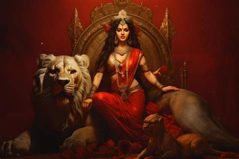 Premium Ai Image Hindu Goddess Durga Generated By Ai