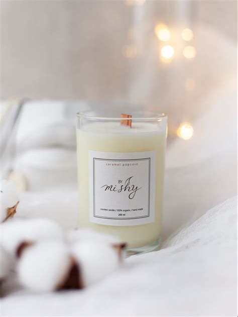 Logotype And Identity Candles Scented Candles Caramel Popcorn
