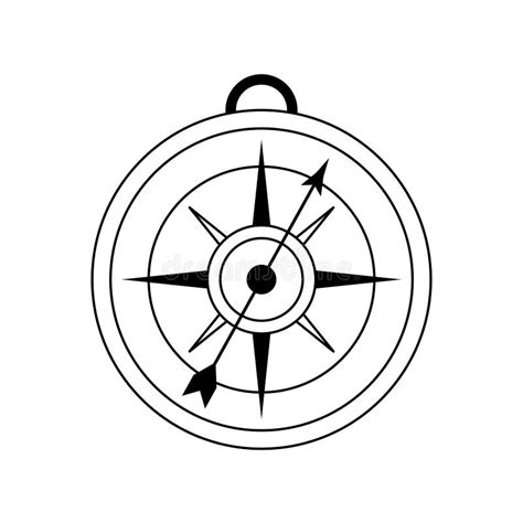Analog Compass Icon Image Stock Illustration Illustration Of Equipment