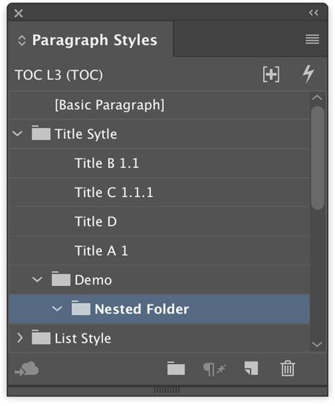 how to create folder in text style panel pre v2 archive of affinity