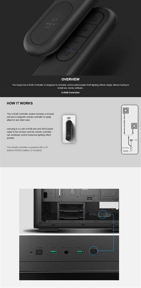DEEPCOOL A RGB Remote Controller DP MG CTR A RGB RMT