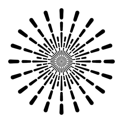 Premium Vector Sun Burst Radial Icon