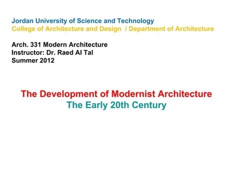 Modern Architecture Lecture 2 Ppt