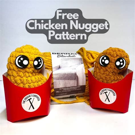 Free Crochet Chicken Nugget Pattern In 2024 Crochet Chicken Crochet