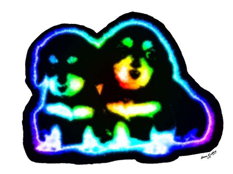 Air Brushed Puppies Painting By Bruce Nutting Fine Art America