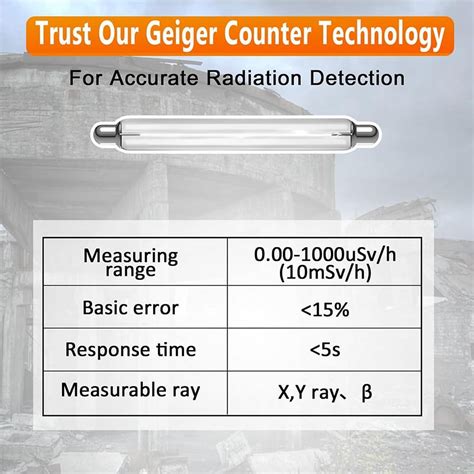 Geiger Counter Dosimeter For Nuclear Radiation Portable Radiation