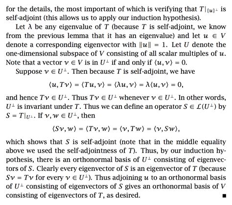 Linear Algebra Real Spectral Theorem Induction Proof Mathematics
