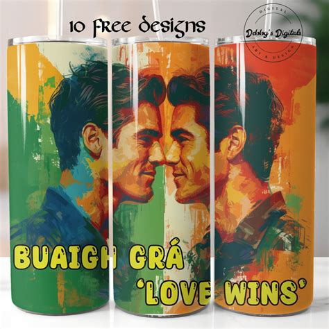 Irish Gay Lgbt Tumbler Wrap Design Pride Tumbler Sublimation 20oz