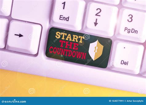 Text Sign Showing Start The Countdown Conceptual Photo Sequence Of