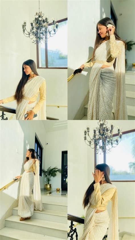 Saree Inspo Farewell Sarees Photography Poses Women Saree Poses