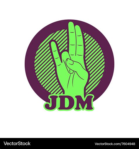 Shocker Hand Symbol Jdm Royalty Free Vector Image