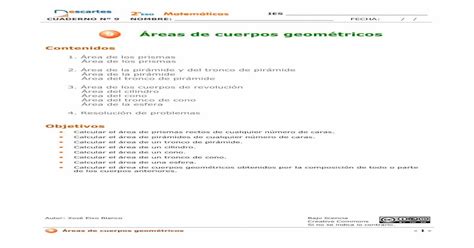 Áreas De Cuerpos Geométricos Mx