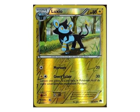 Luxio Carte Reverse Peu Commune Pv 80 45 122 XY9 XY9 Rupture Turbo