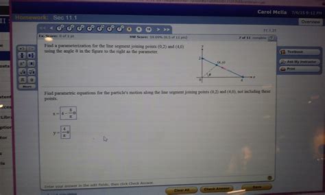 Calculus Parametrization Of A Line Segment Mathematics Stack Exchange