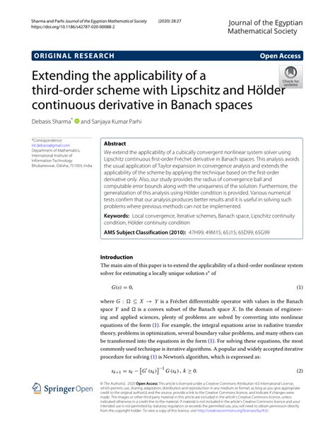Pdf Extending The Applicability Of A Third Order Scheme With