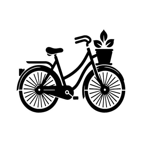 Silhouette Cycle Vector On White Background Premium Ai Generated Vector