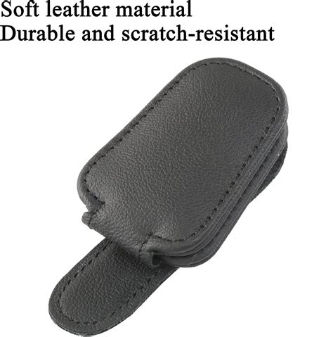 Sunglasses Holders For Car Sun Visor Magnetic Leather