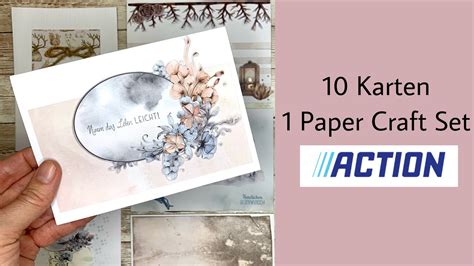 Action 10 Karten 1 Paper Craft Set Kartenideen YouTube