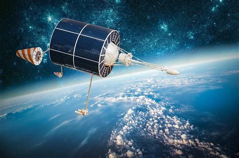 Nasa에서 제공한 이 이미지의 지구 요소를 공전하는 우주 위성 배경 로켓 그만큼 위성 배경 일러스트 및 사진 무료