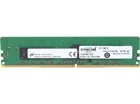 Crucial 4gb 288 Pin Ddr4 Sdram Ecc Registered Ddr4 2133 Pc4 17000