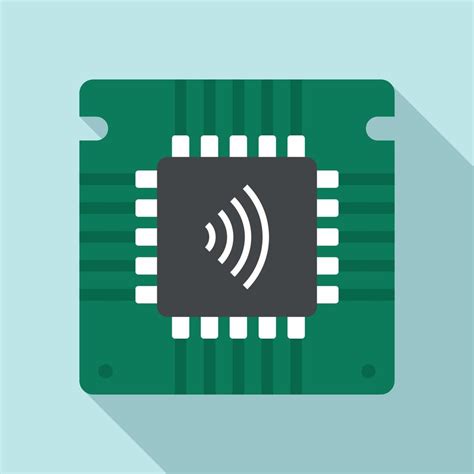 Nfc Chip Icon Flat Style 14626190 Vector Art At Vecteezy