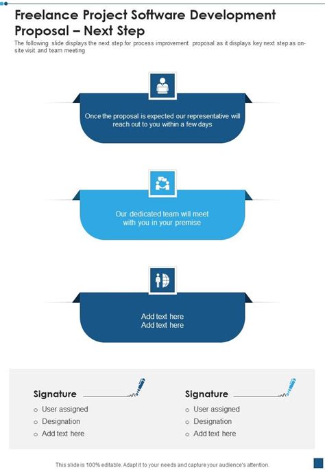 freelance project software development proposal next step one pager
