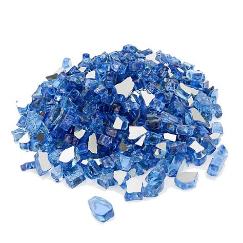 Reflective Fire Pit Glass Blue Luxury Living Touch Of Modern