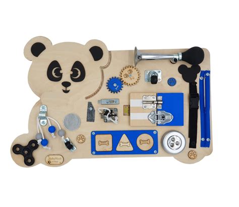 Pannello Sensoriale Bambini Montessori 40cm X 60cm Blu Bellochi