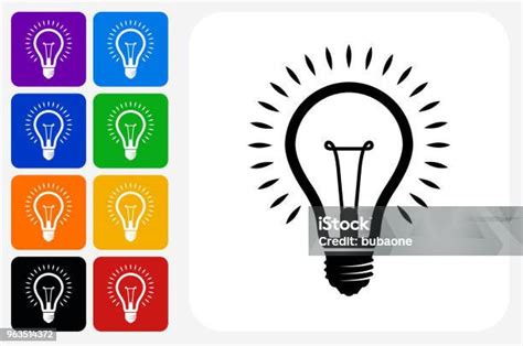電球アイコン広場ボタン セット 電球のベクターアート素材や画像を多数ご用意 電球 ひらめき アイコン Istock
