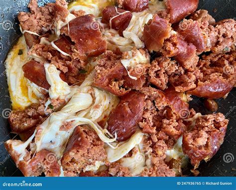 Pork Chorizo With Cheese Mexican Food Stock Image Image Of Pork