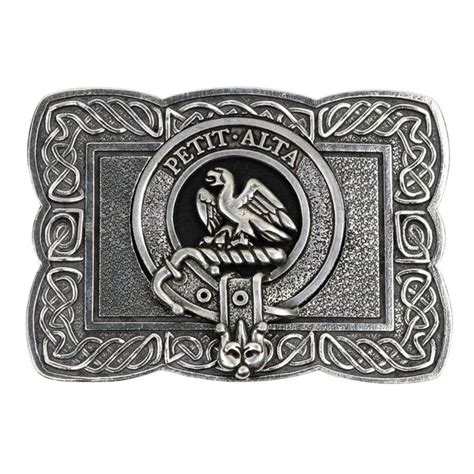 Clan Crest Celtic Knot Scalloped Kilt Belt Buckle Kilt Belt Belt