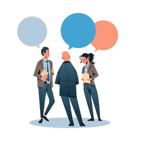 Premium Vector Business People Chat Bubble Communicating