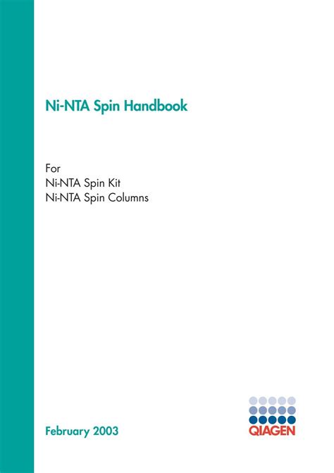 Ni Nta Spin Handbook The Wolfson Centre For Applied Structural