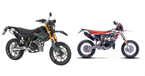 Motorrad Vergleich Rieju MRT 50 SM Trophy 2023 Vs Fantic XM 50