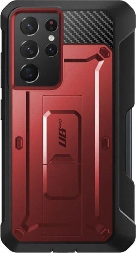 Supcase UB Pro Samsung S21 Ultra Met S Pen Houder Metallic Rood Bol